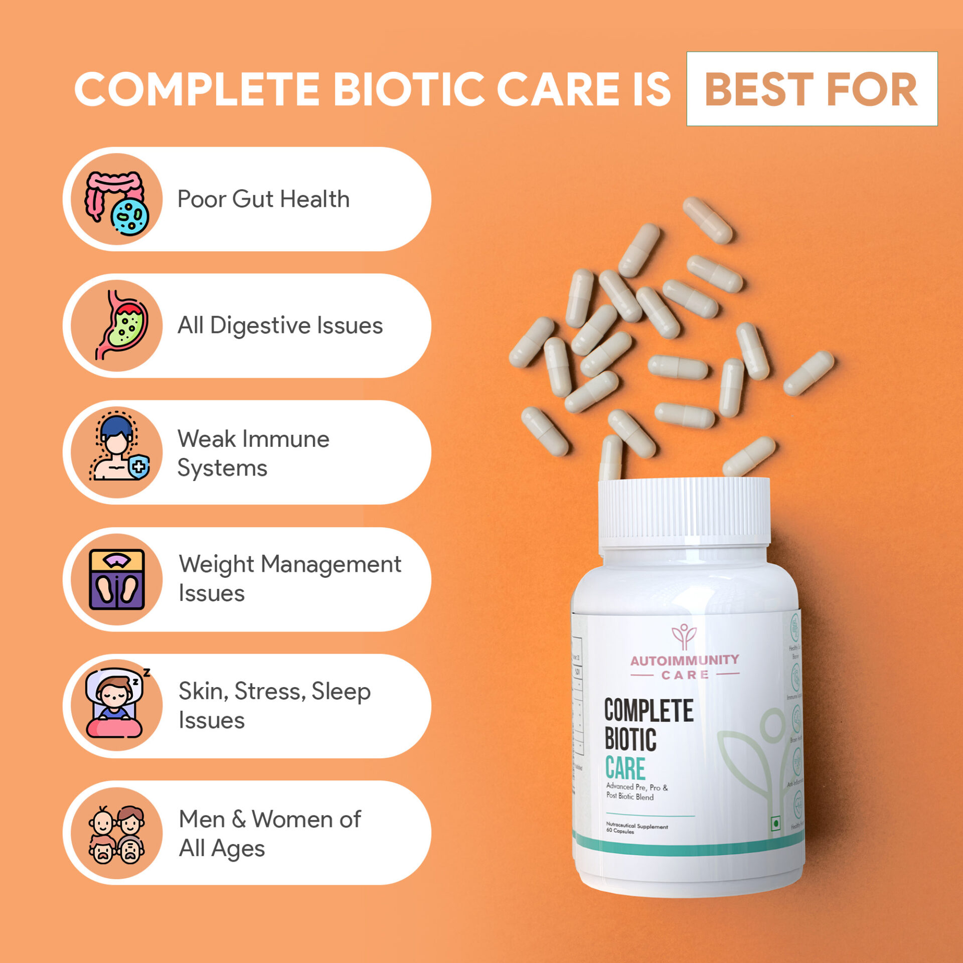 Buy Complete Biotic Care - Advanced Pre, Pro & Post Biotic Blend