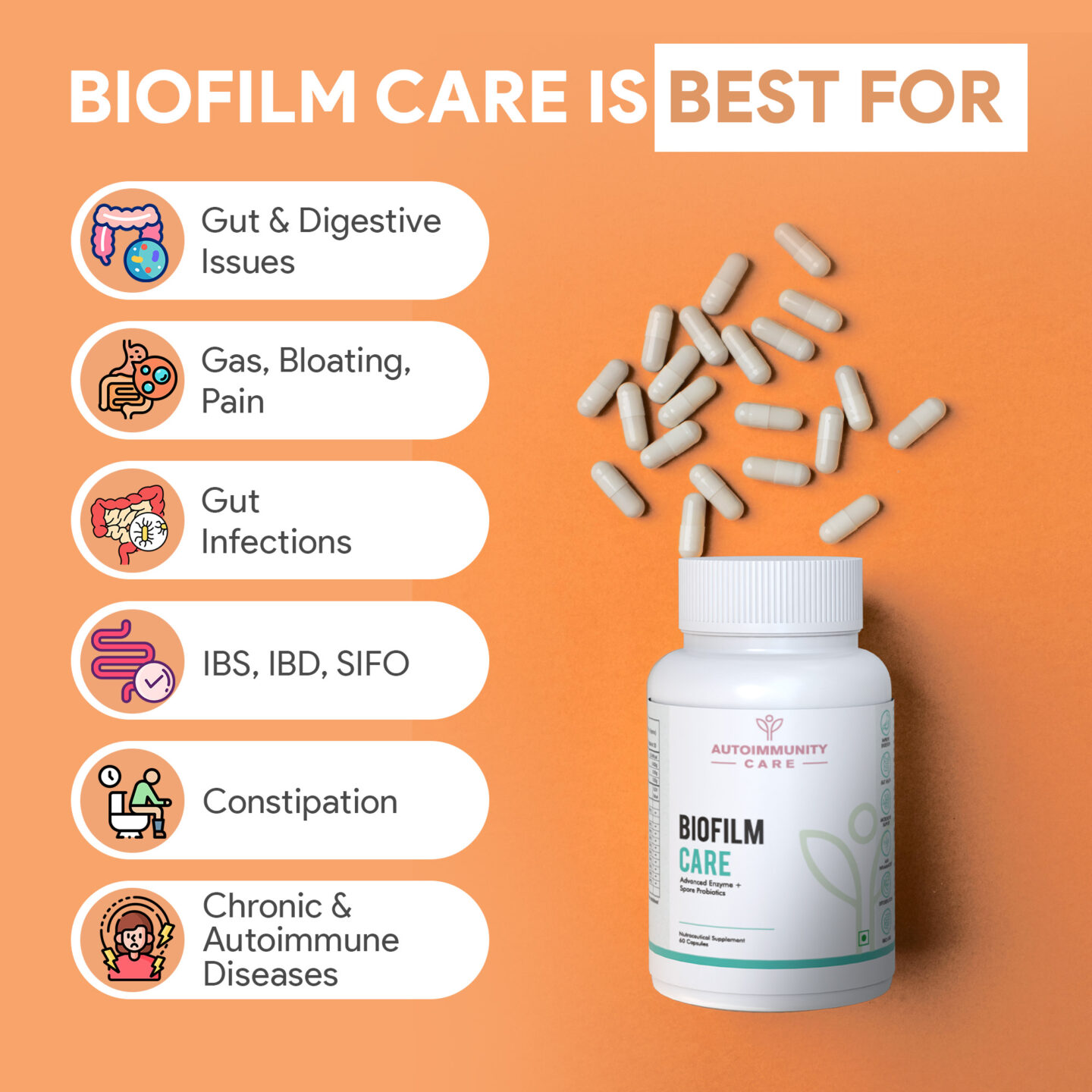 Buy Biofilm Care - Improve Digestion, Immunity & Gut Health