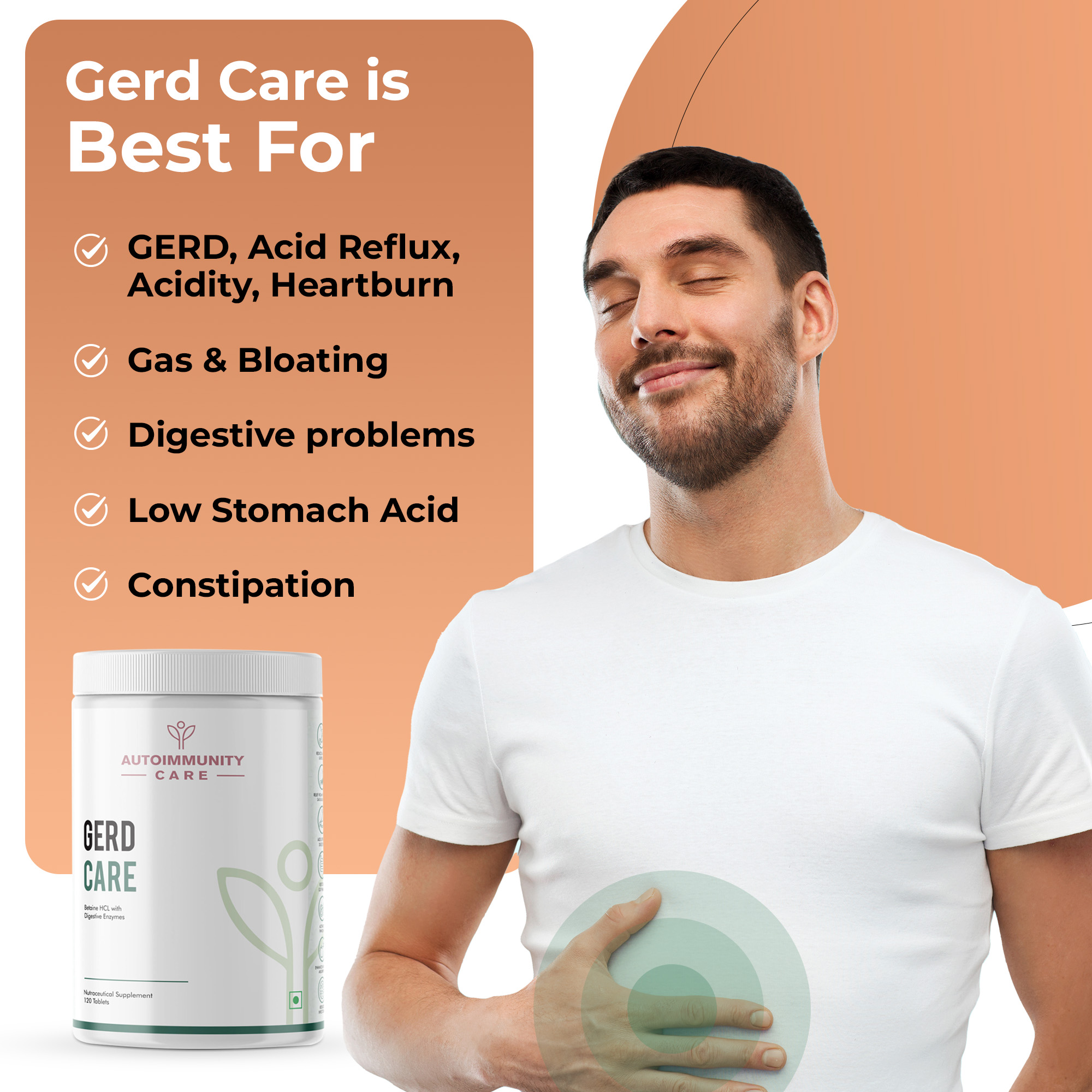 Buy Betaine HCL Enzymes for Gerd, 120 Tablets - Gas and Heartburn Relief